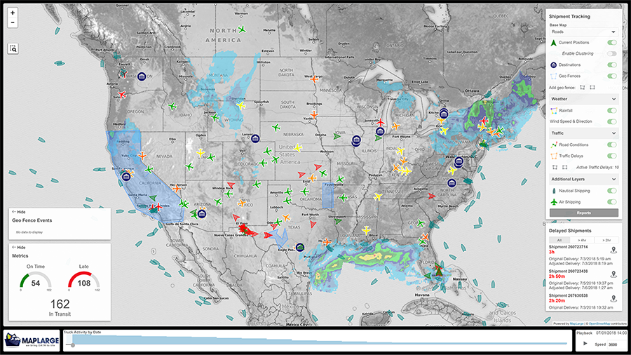 Real-Time Supply Chain and Logistics Mapping & Fleet Visibility