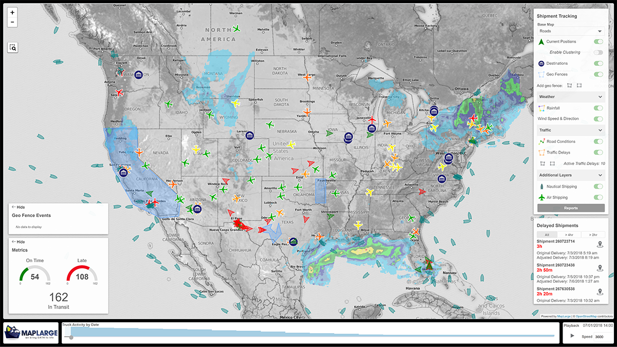 Real-Time Supply Chain and Logistics Mapping & Fleet Visibility